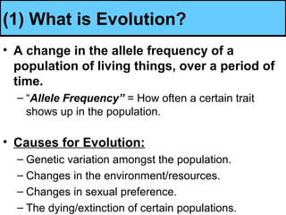 Biology unit 7 evolution intro to evolution and natural selection notes ...