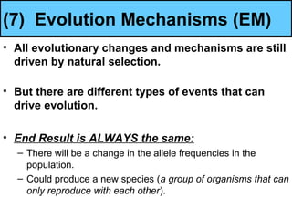 Biology Unit 7 Notes: Evolution & Natural Selection | PPT