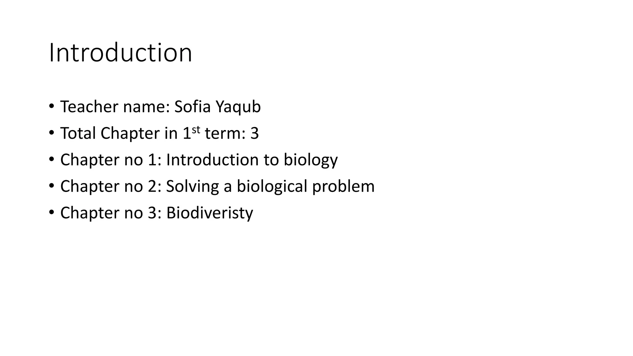introduction to biology | PPT