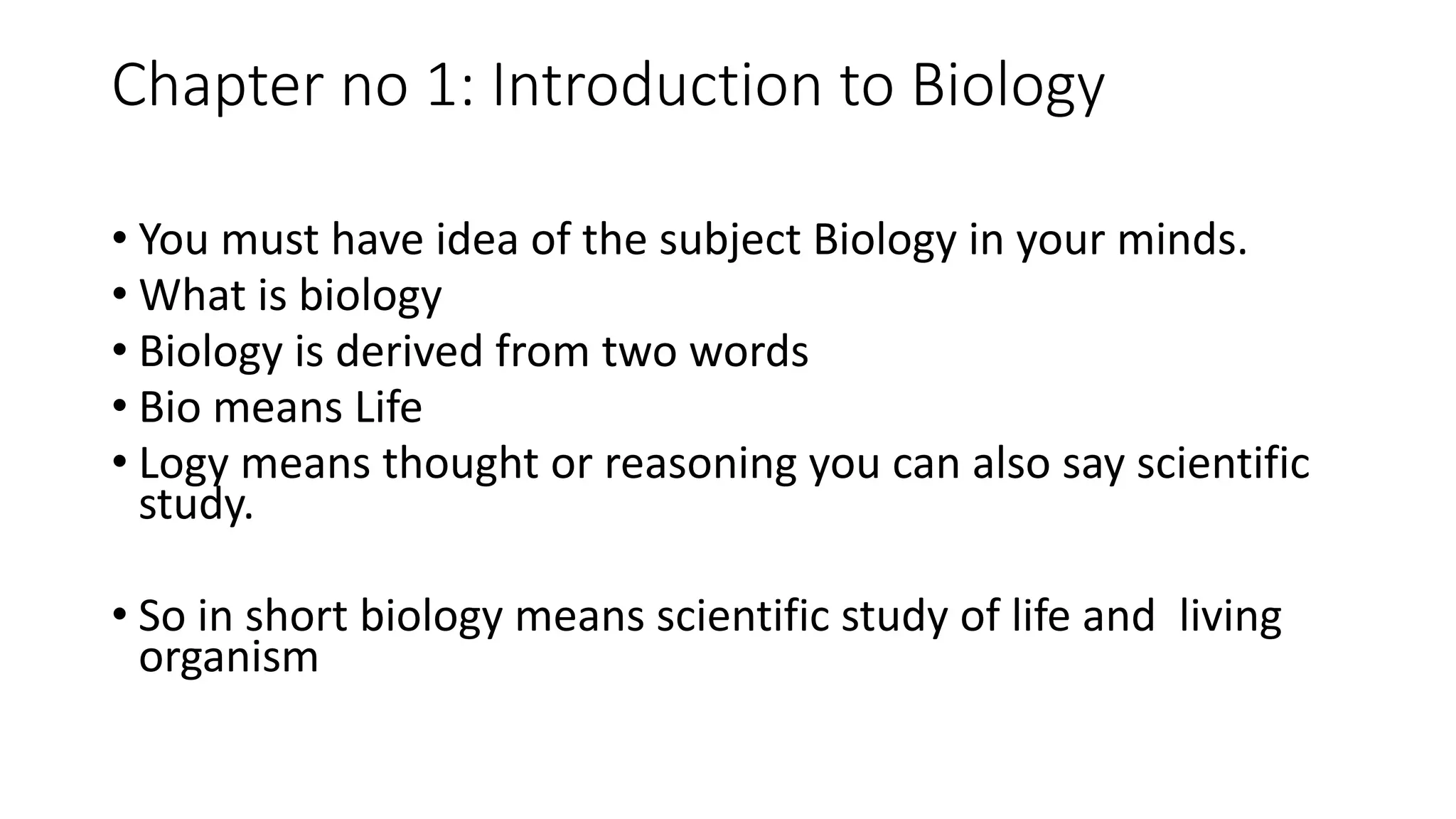 introduction to biology | PPT