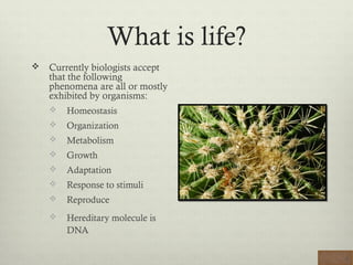 Biology, What is Life? | PPT
