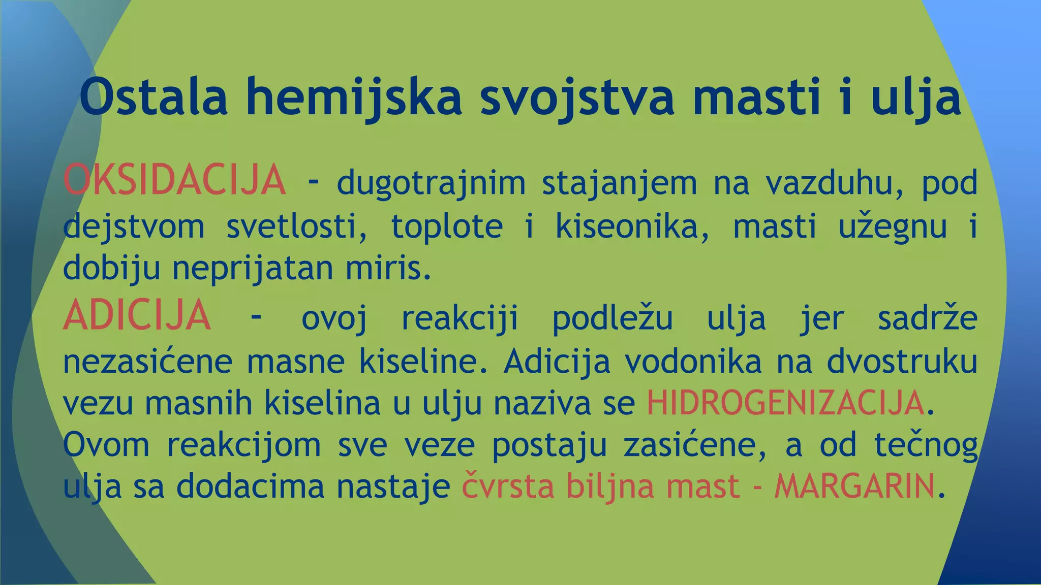 Biološki važna organska jedinjenja masti i ulja | PPTX