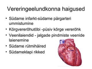 Vereringeelundkonna haigused | PPT
