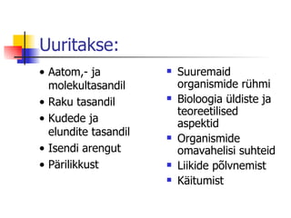 Bioloogia | PPT