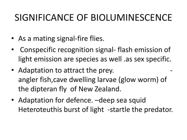 Bioluminescence | PPTX