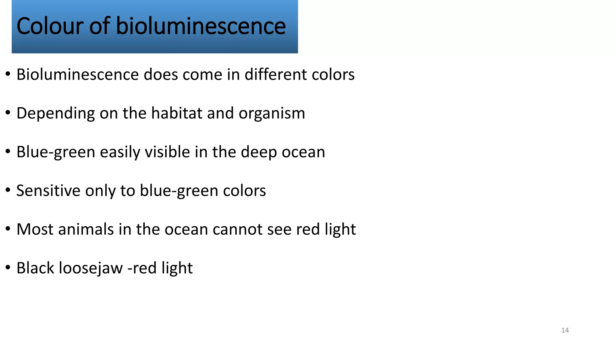 Bioluminescence | PPTX