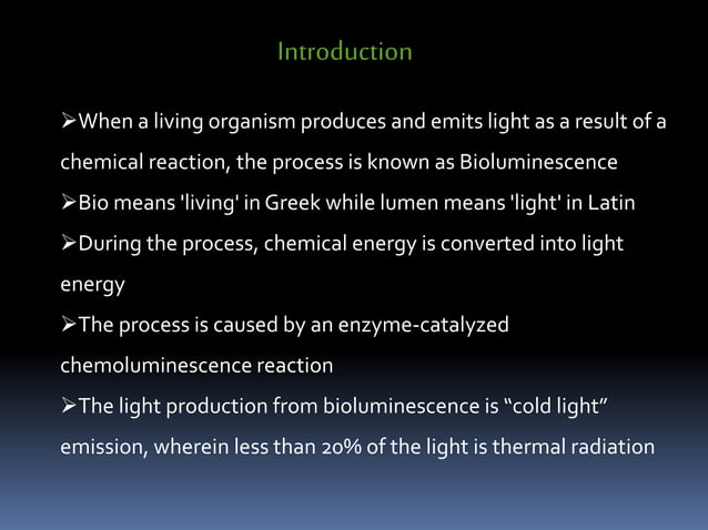 Bioluminescence mechanism | PPTX