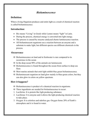 Bioluminescence ppt | PDF