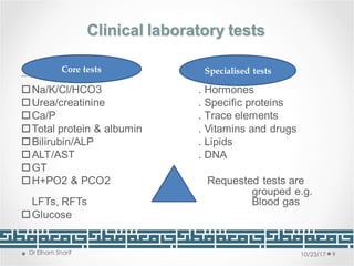 Unit 1: Biochemical tests in clinical medicine & Clinical Utility | PDF