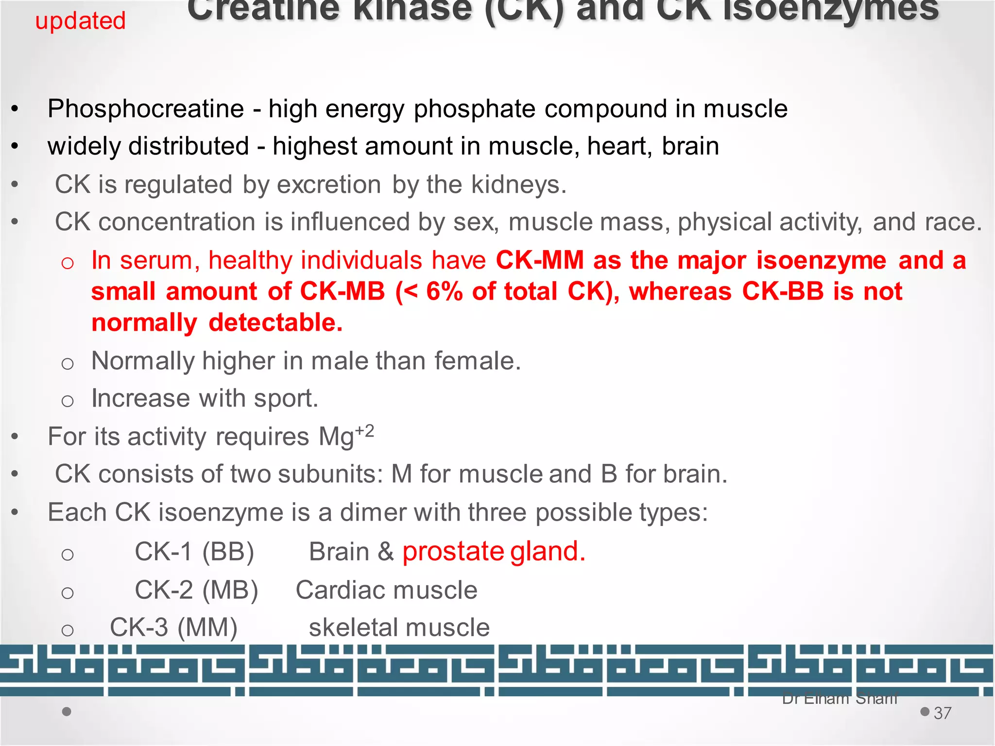 Unit 4: Plasma Enzyme tests in diagnosis | PDF