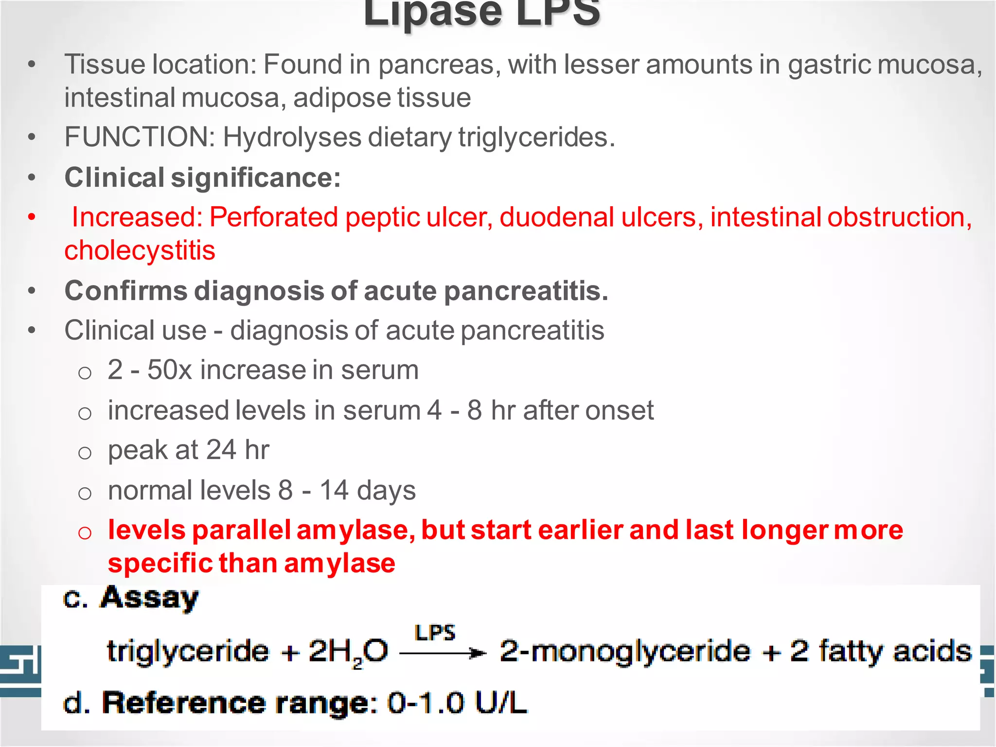 Unit 4: Plasma Enzyme tests in diagnosis | PDF