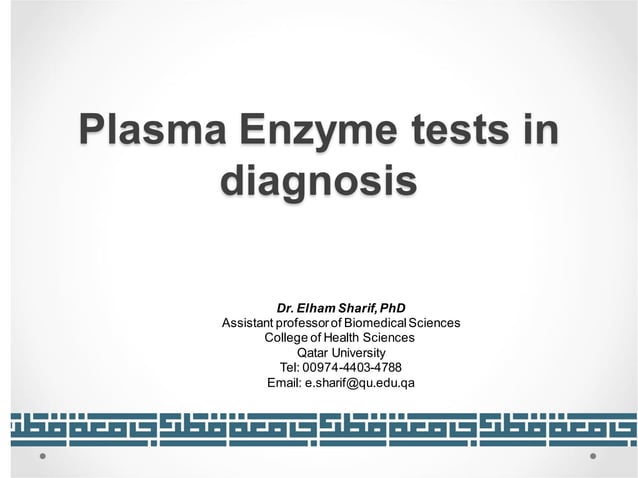 Unit 4: Plasma Enzyme tests in diagnosis | PDF | Blood Disorders ...