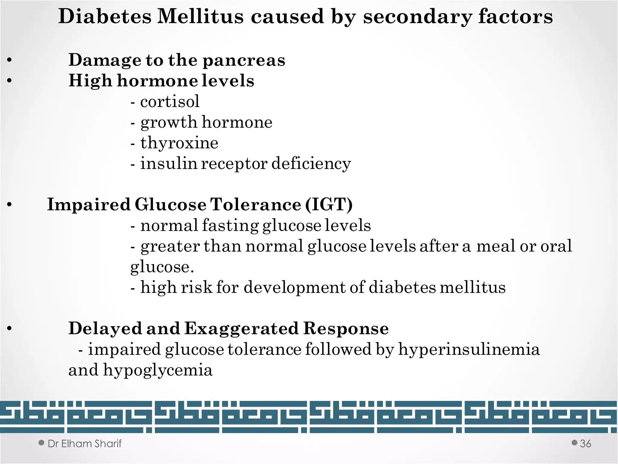 Unit 7 : Carbohydrates metabolism & disorders | PDF