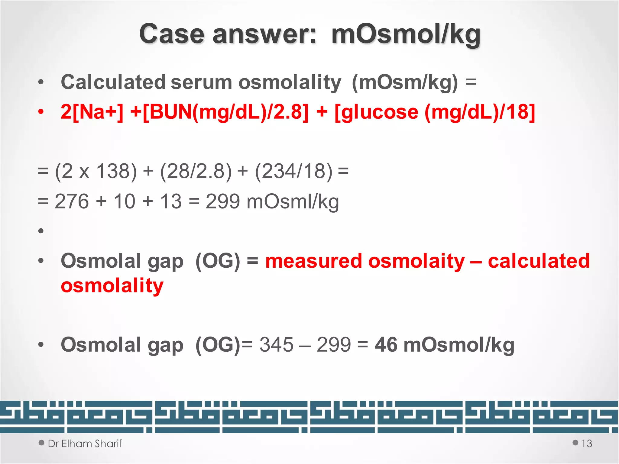 Unit 9: Critical care Analytes and Electrolytes & water balance | PDF