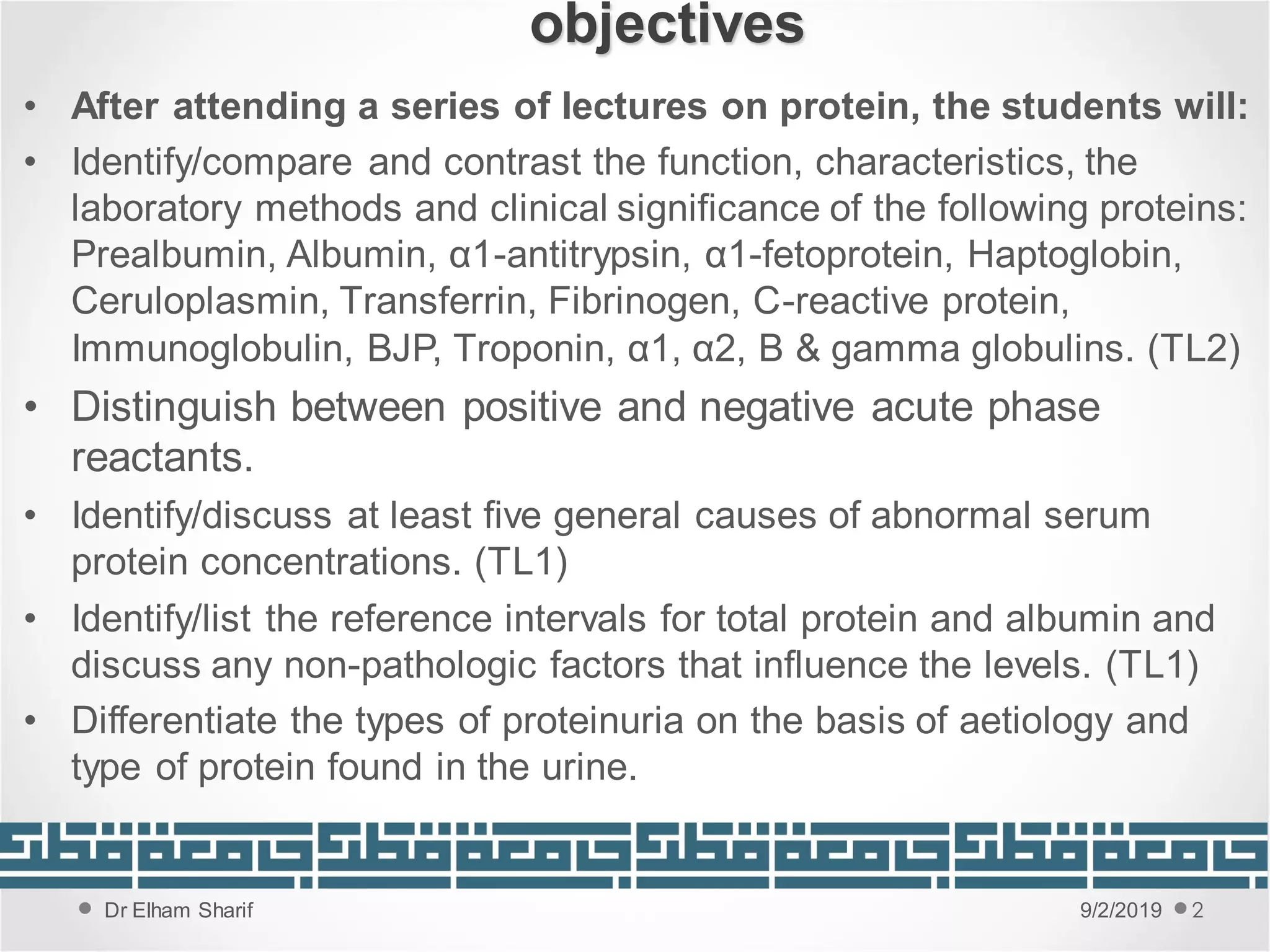 Unit 2: Proteins, abnormalities and methods of proteins investigation | PDF