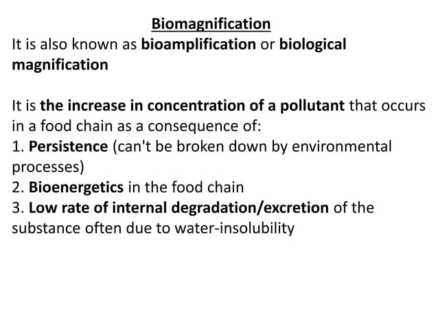 Bioaccumulation and Biomagnification | PPTX | Chemistry | Science
