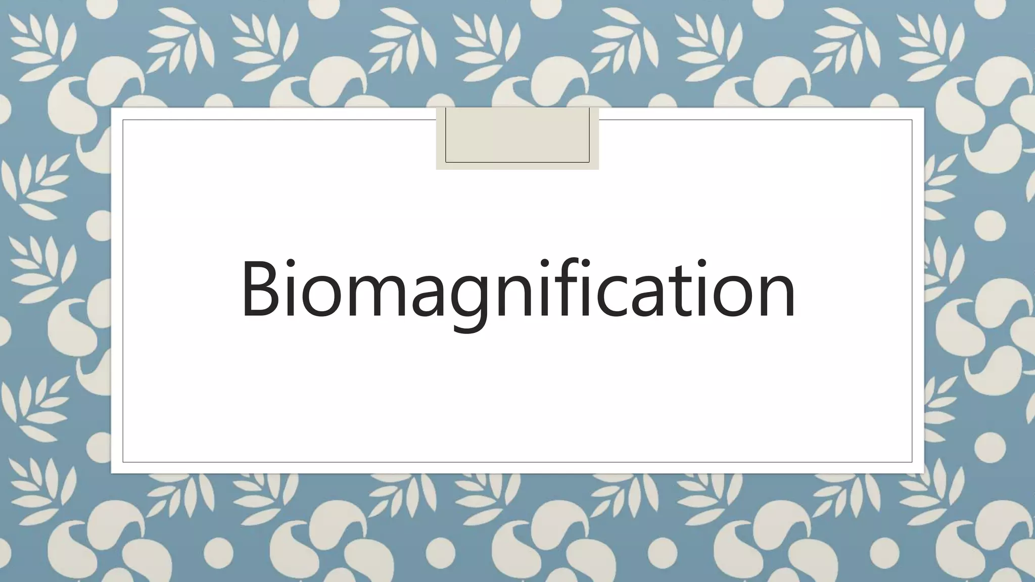 Biomagnification | PPTX