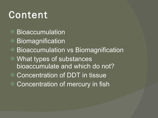 Biomagnification & bioaccumulation_2 | PPT | Chemistry | Science