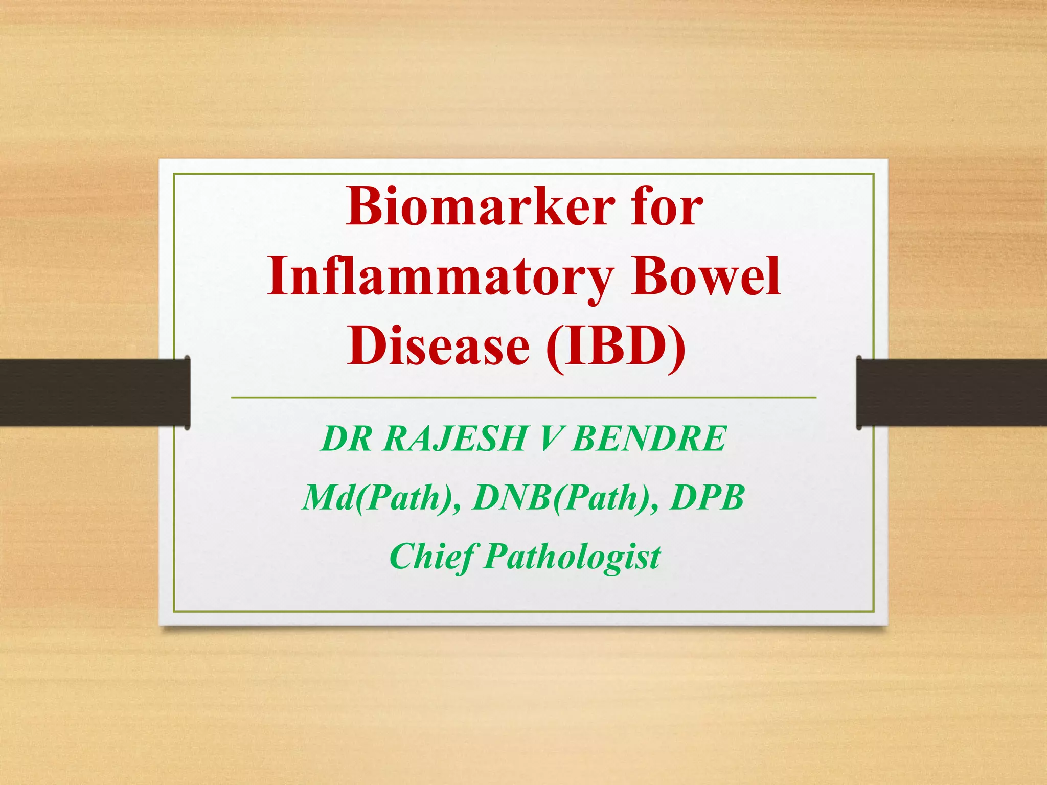 Biomarker for inflammatory bowel disease(IBD) | PPT