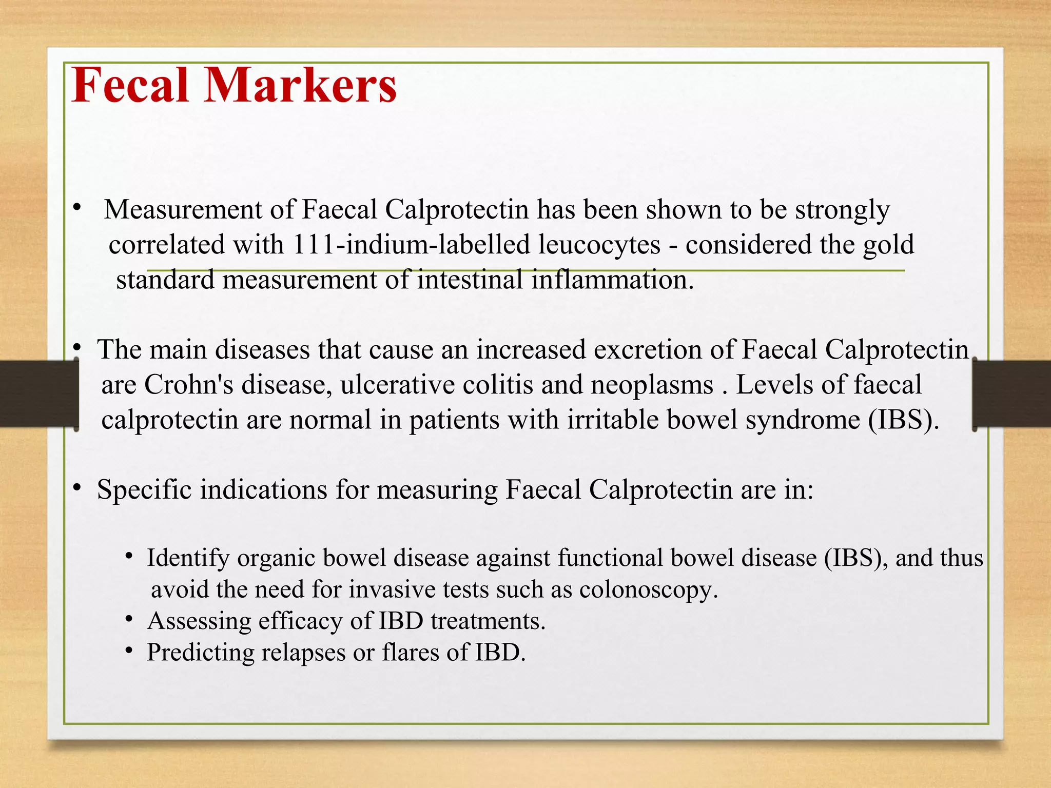 Biomarker for inflammatory bowel disease(IBD) | PPT