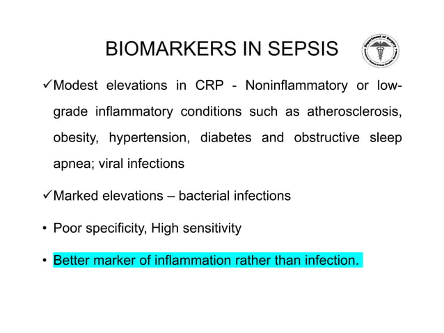 biomarker in sepsis.pptx | Infectious Diseases | Diseases and Conditions