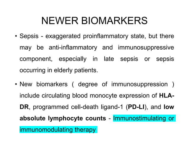 biomarker in sepsis.pptx | Infectious Diseases | Diseases and Conditions