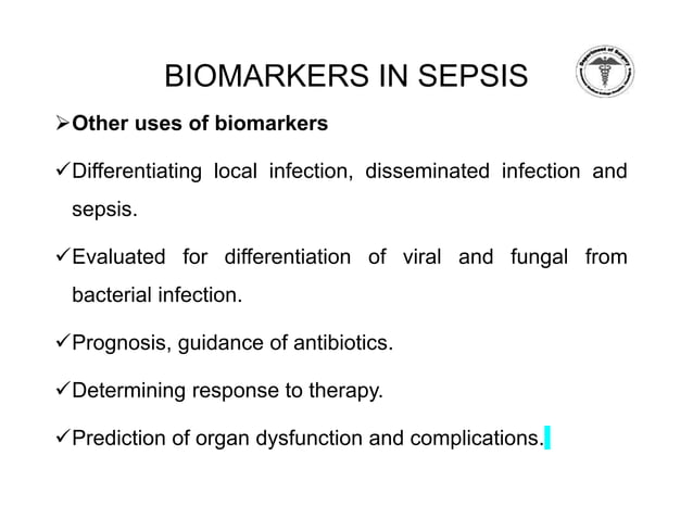biomarker in sepsis.pptx | Infectious Diseases | Diseases and Conditions