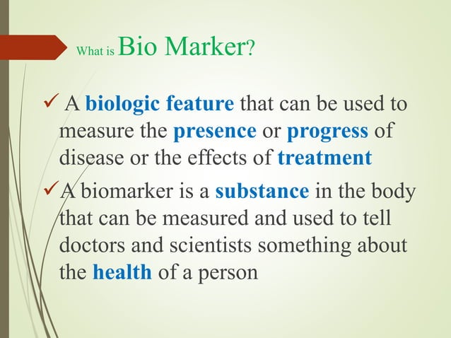 Biomarkers | PPTX | Chemistry | Science