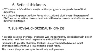 oct biomarkers in Diabetic retinop. pptx | PPTX