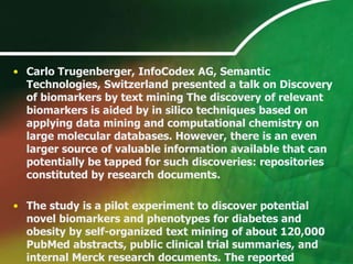 Biomarkers & Clinical Research | PPT