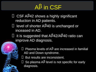 Biomarkers in alzheimers | PDF