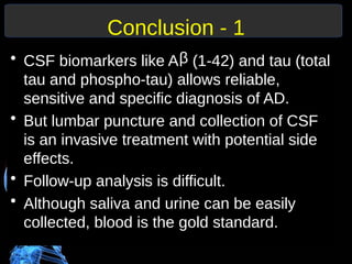 Biomarkers in alzheimers | PDF