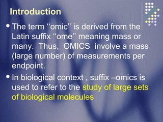 Biomarkers omics 1 | PPT