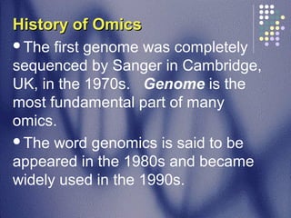 Biomarkers omics 1 | PPT