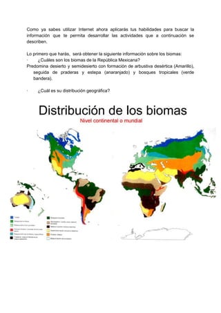 Práctica de Biomas | PDF