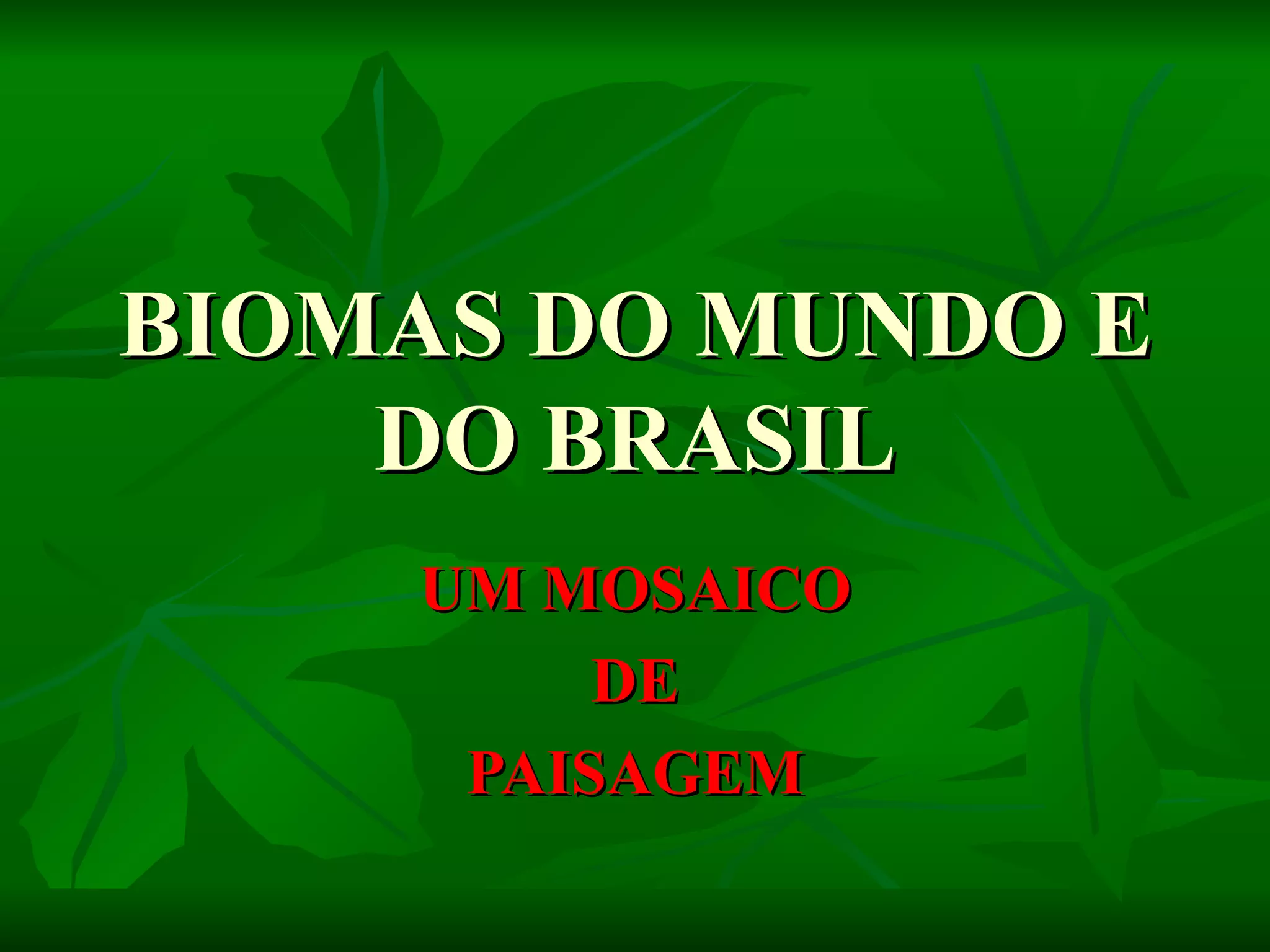 Biomas do mundo e do brasil | PPT
