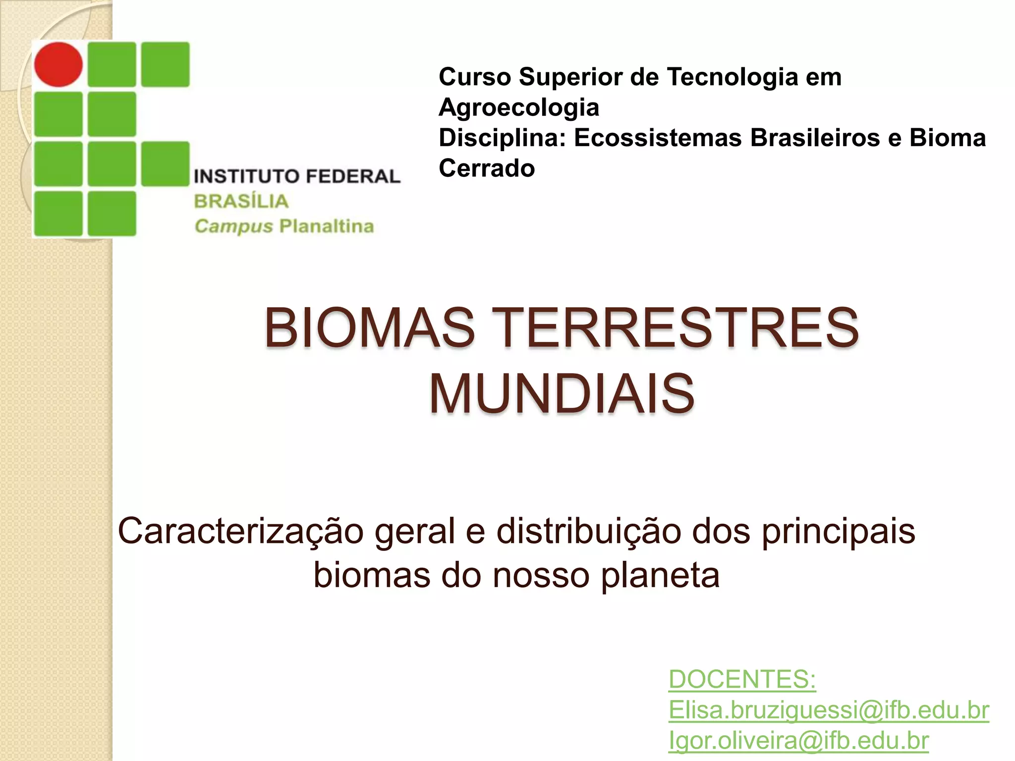 Biomas mundiais | PPTX