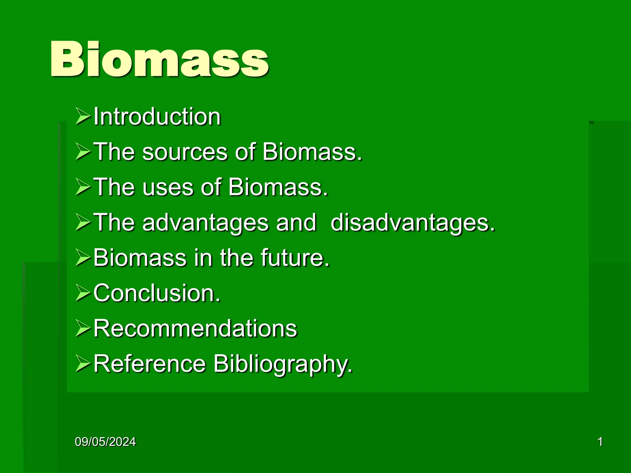introduction of biomass and source of biomass | PPT
