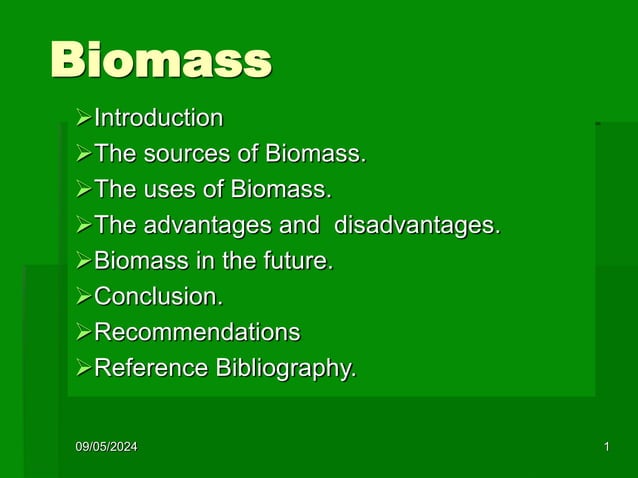 introduction of biomass and source of biomass | PPT | Chemistry | Science