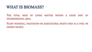 Biomass | PPTX | Chemistry | Science