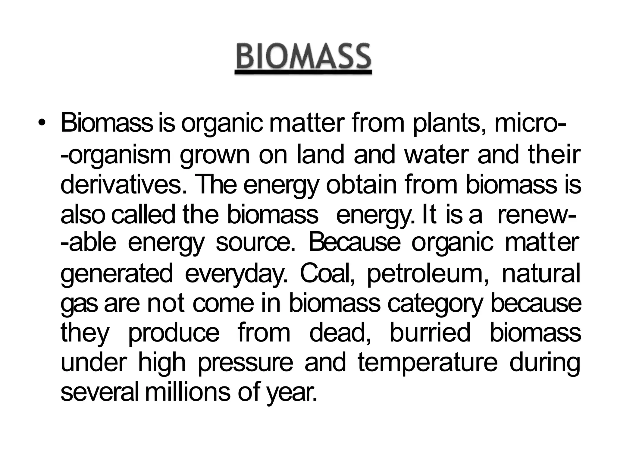biomass presentation for electrical engineers | PPTX