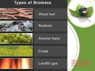 biomass and its application in the manufacturing | PPT