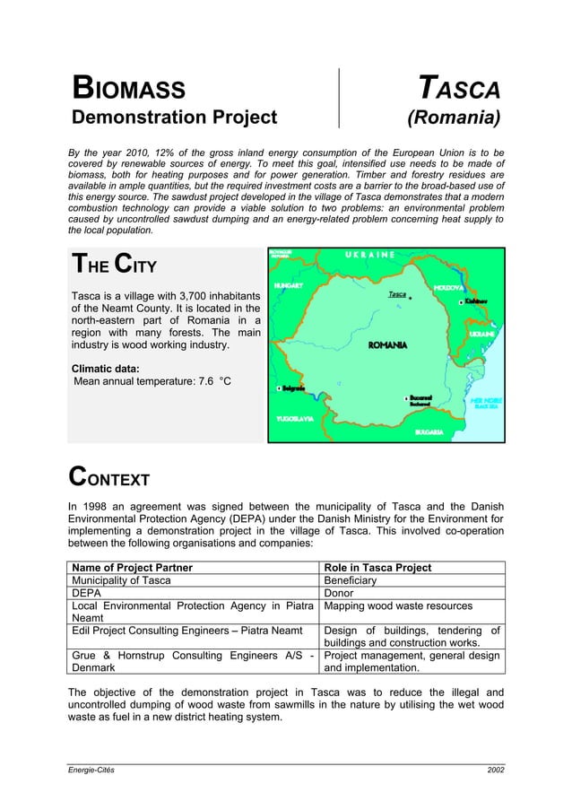 Biomass Demonstration Project Tasca | PDF