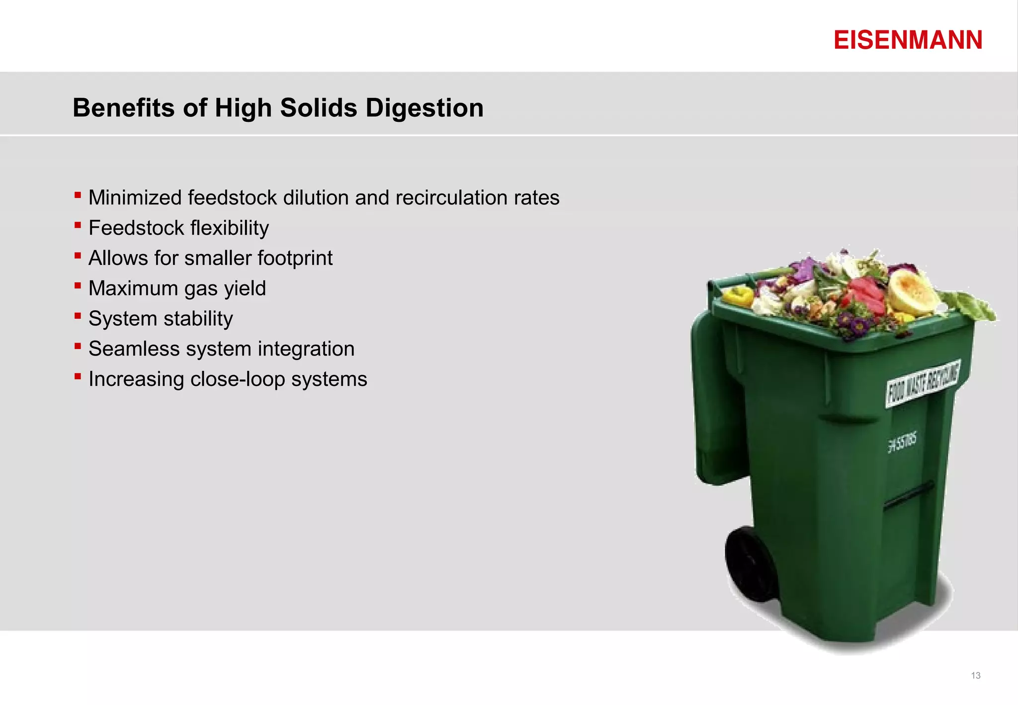 High Solids Anaerobic Digestion - International Biomass 2013 | PPT