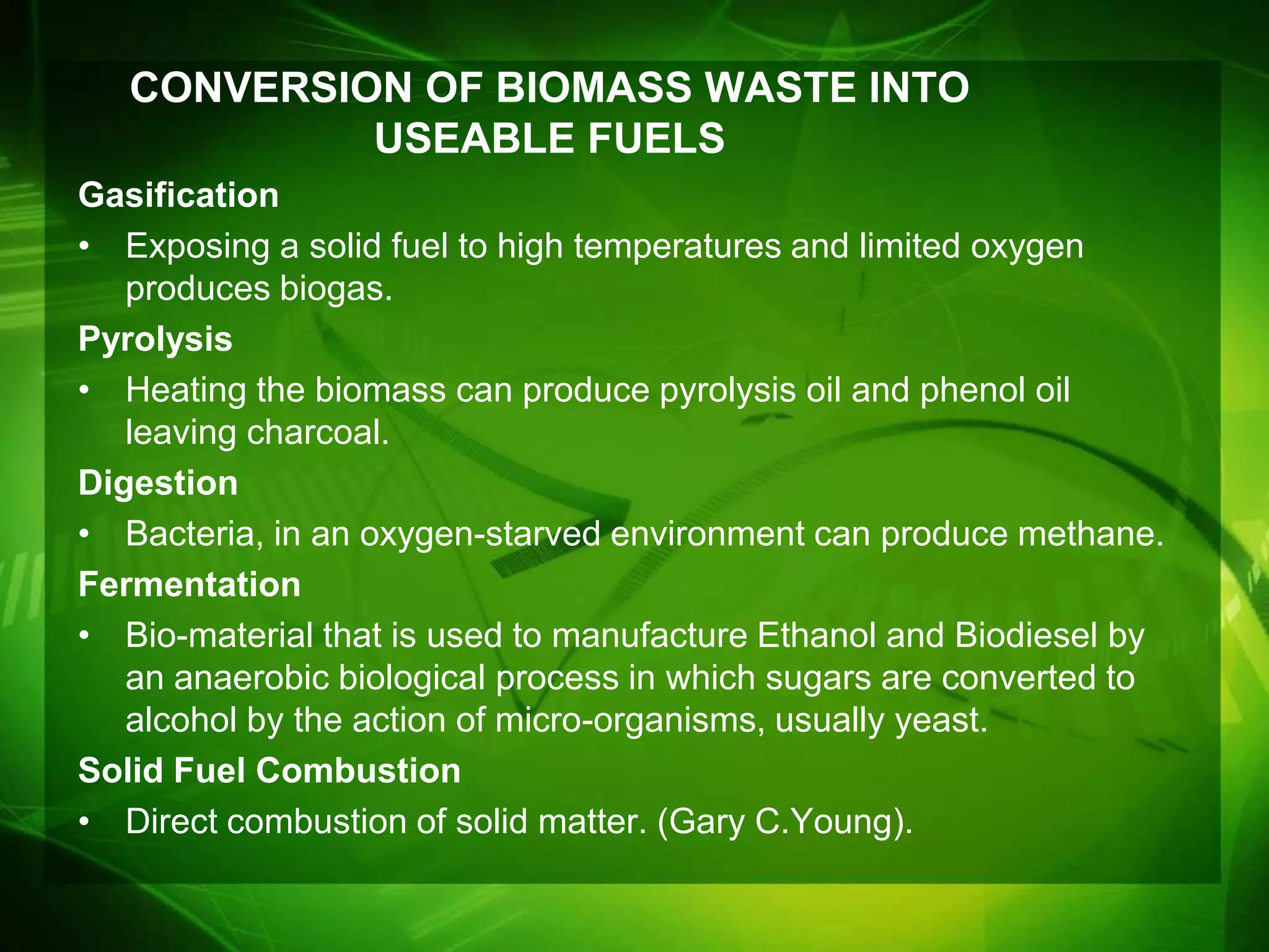BIOMASS as renewable energy resource | PPTX