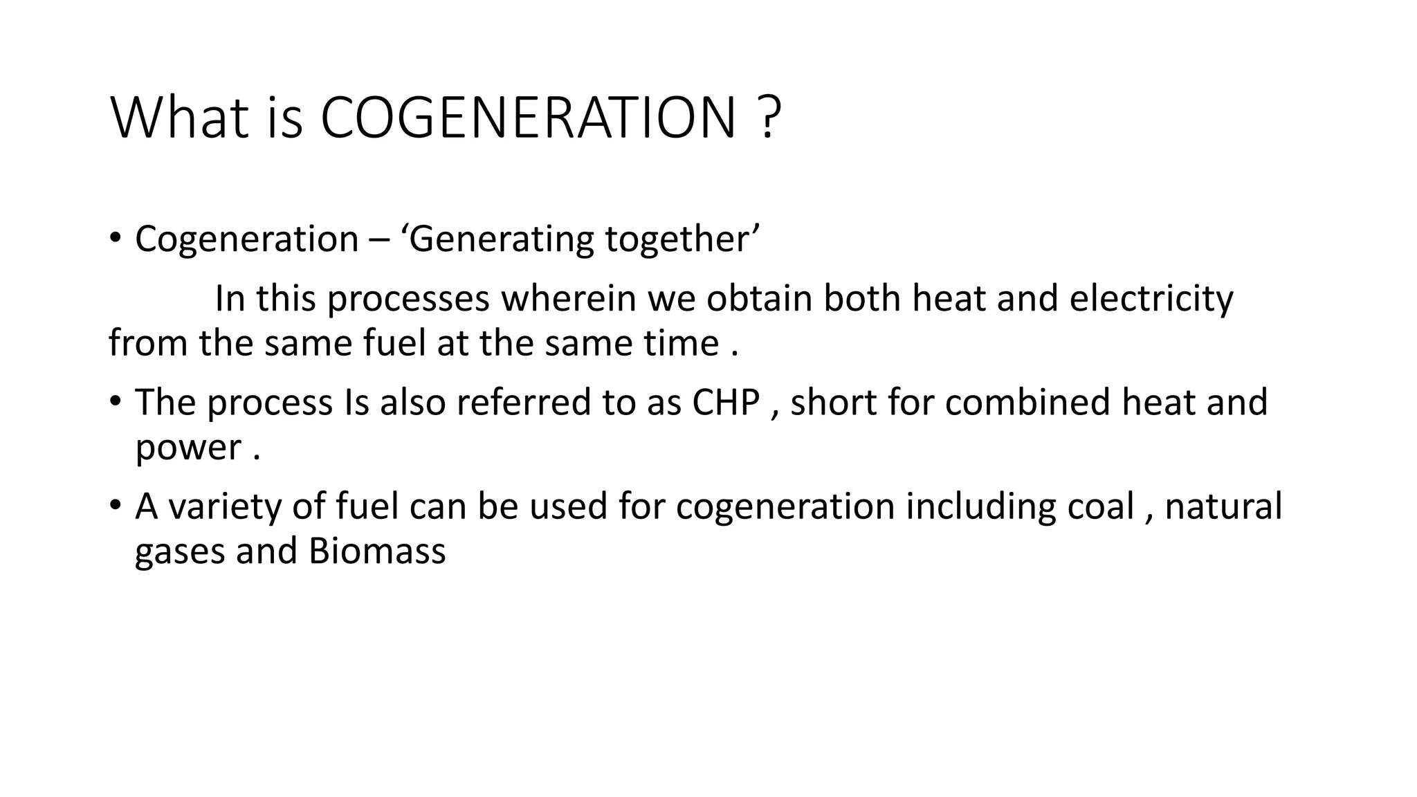 Biomass cogeneration | PPTX