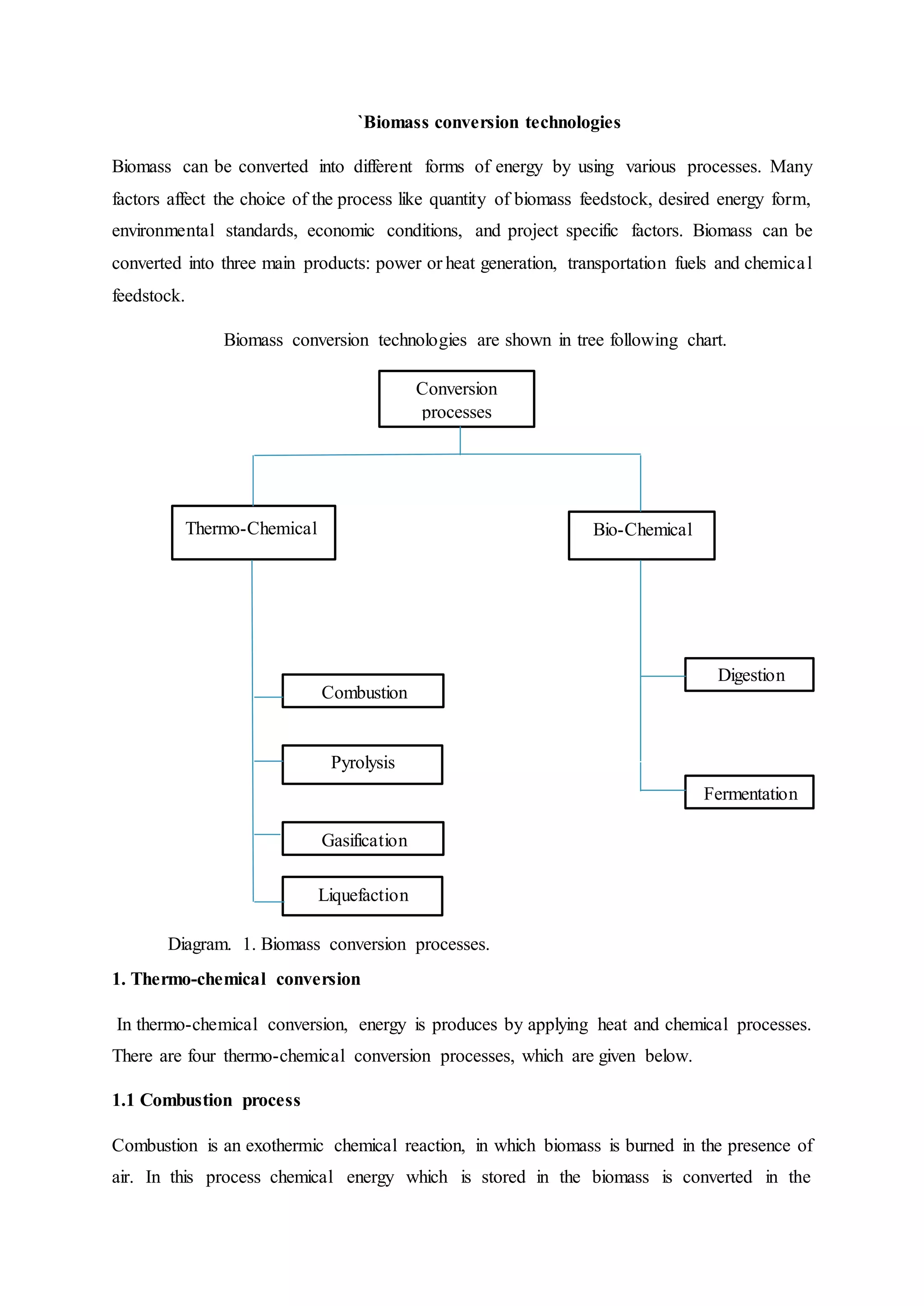 Biomass conversion technologies | DOCX