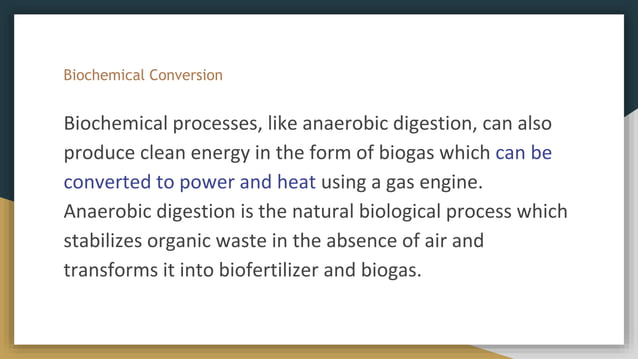 Biomass conversion technologies | PPTX