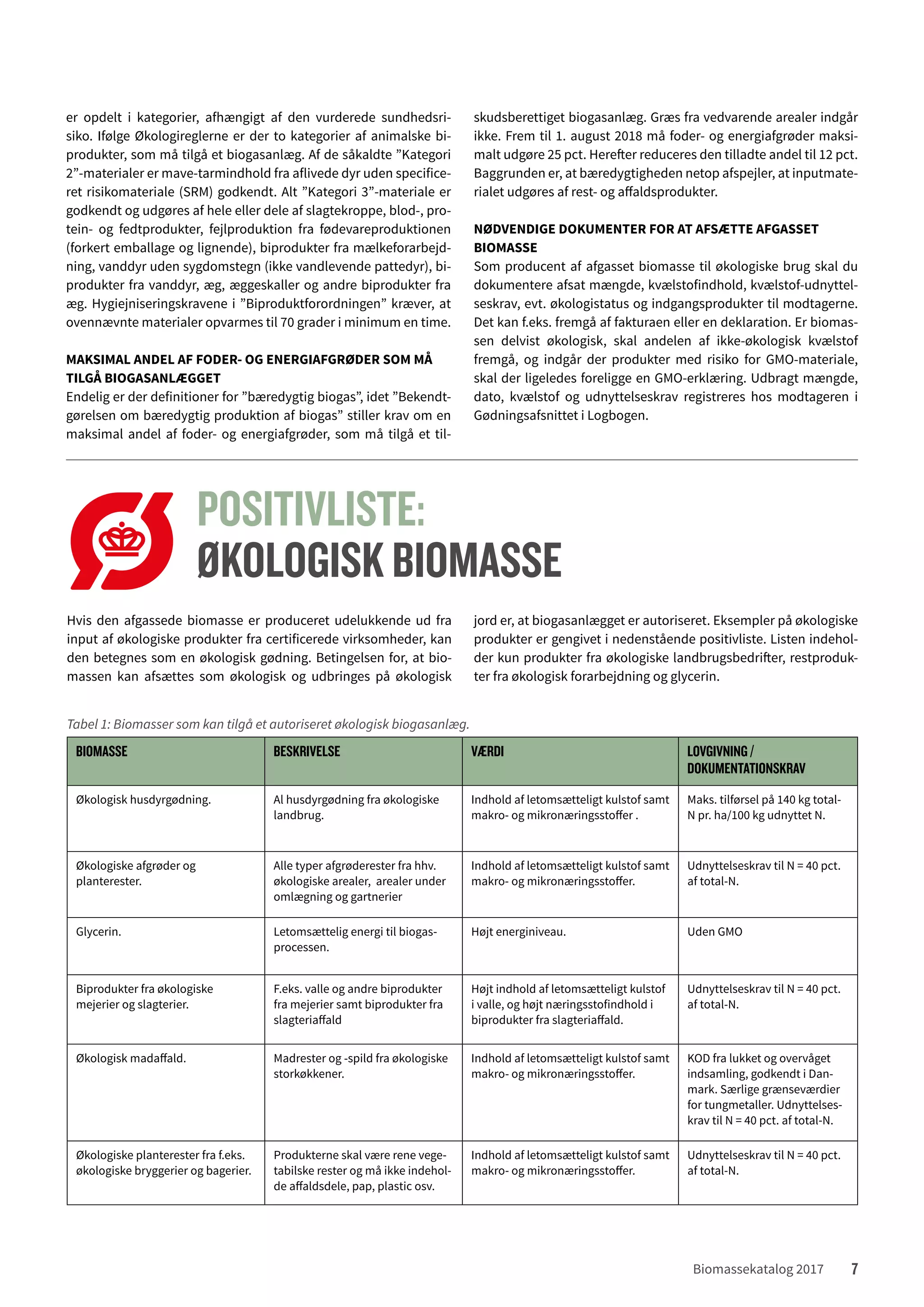 Det Økologiske Biomassekatalog | PDF