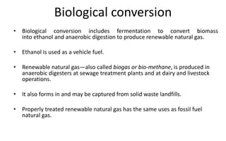 Biomass Energy it's uses and future aspects | PPT